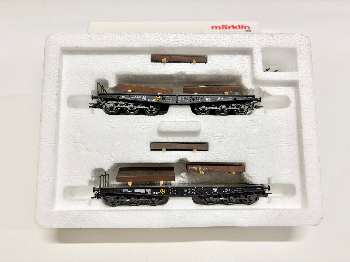 Märklin 48664 Wagen-Set Schwerlastwagen mit Stahlbrammen DB AC H0 ...